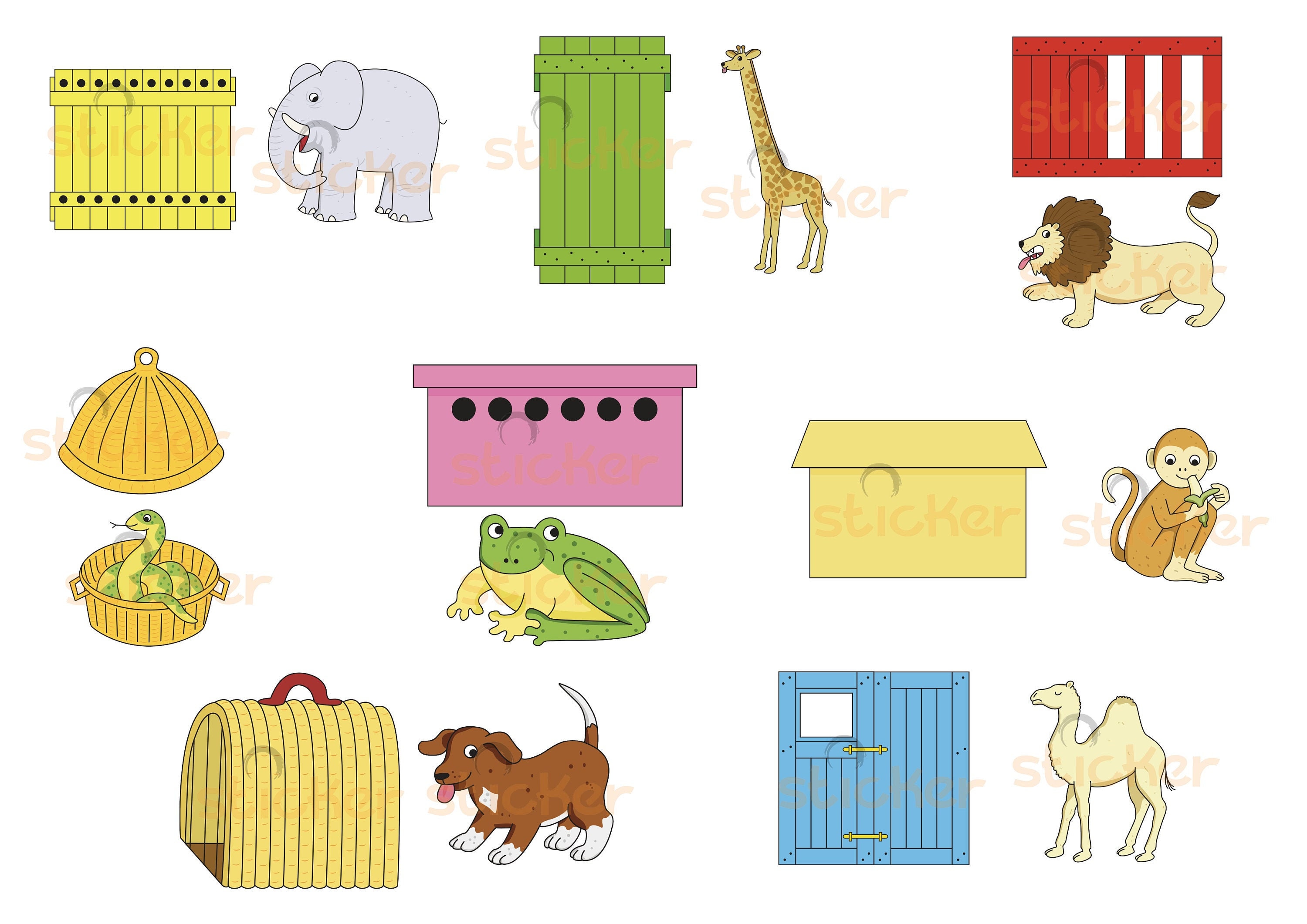 Dear Zoo 16 PNG Files Set Bundle Book Picture Digital | Etsy