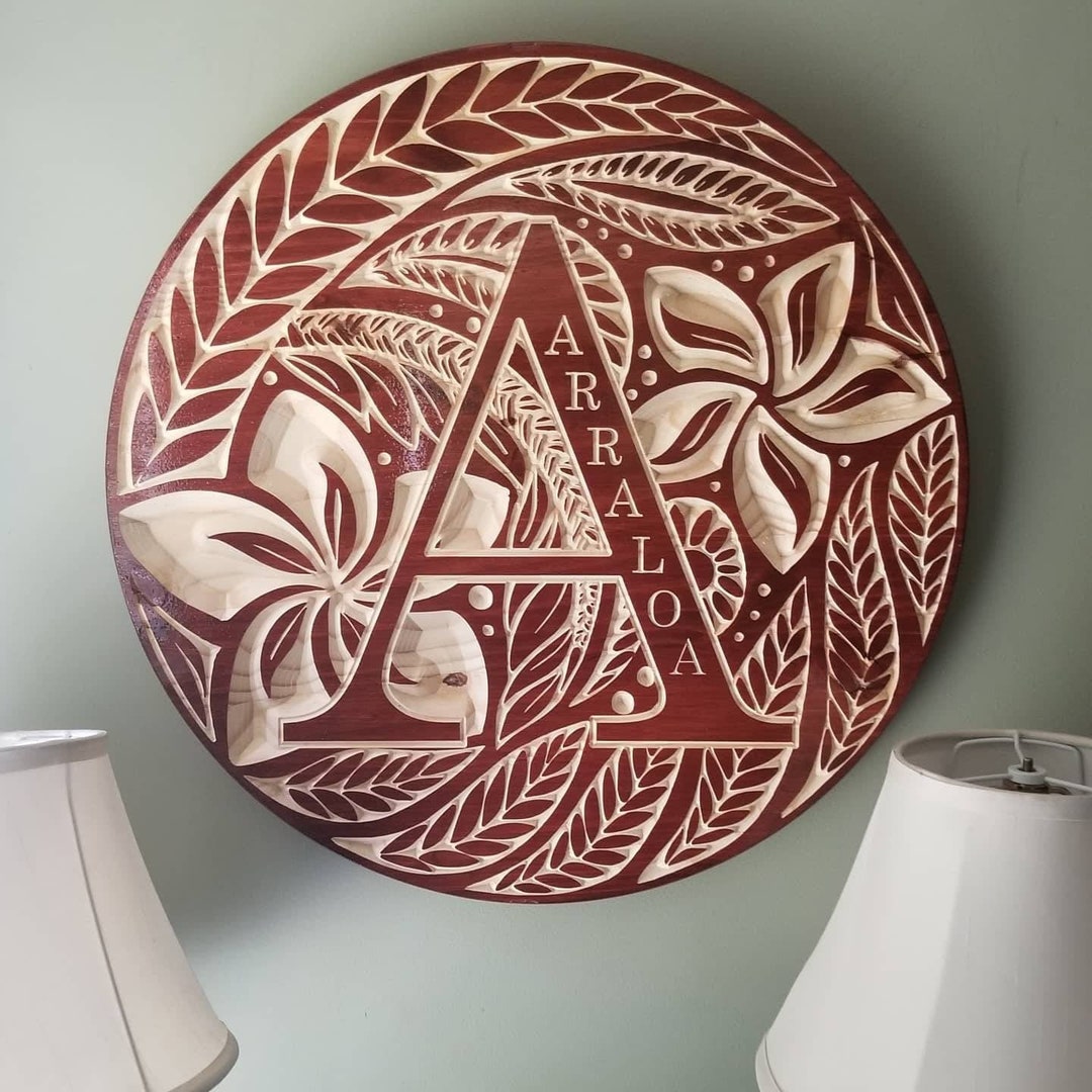 Wood Monogram Sign - Etsy