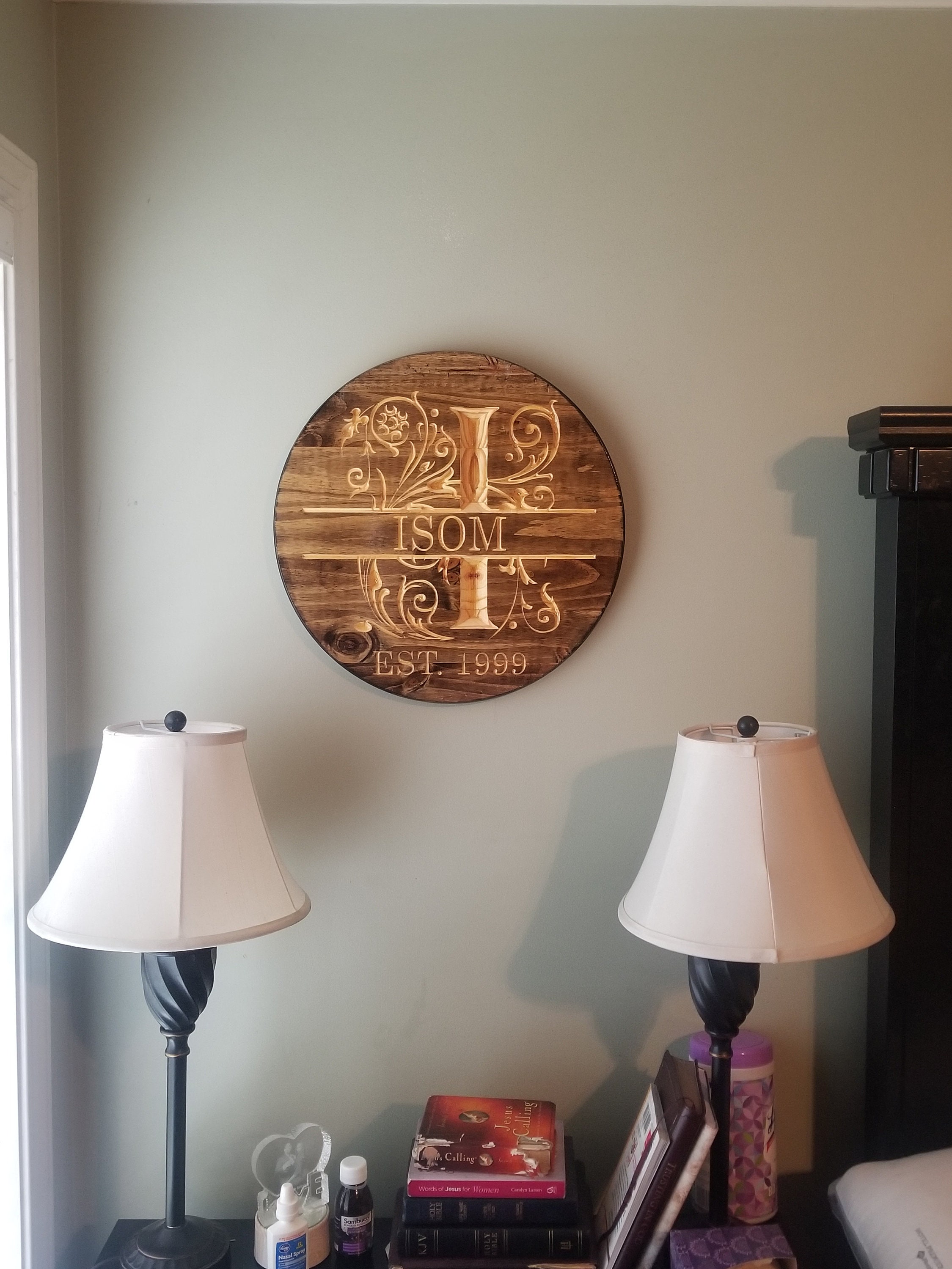 Wood Monogram Sign - Etsy Canada