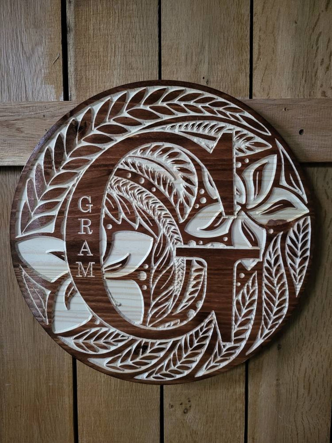 Wood Monogram Sign - Etsy