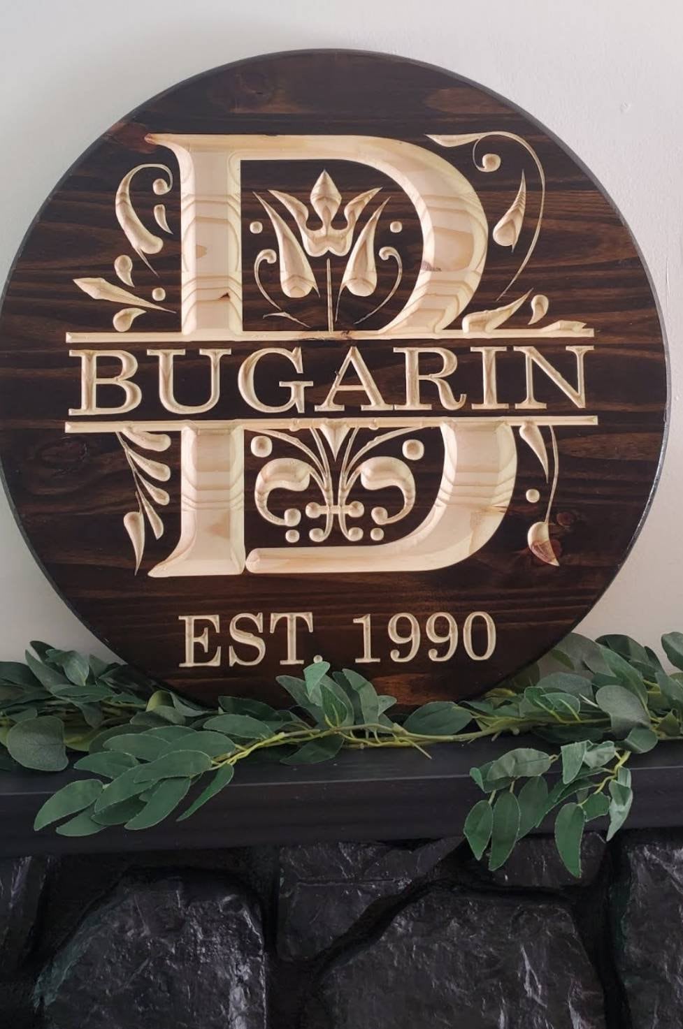 Wood Monogram Sign - Etsy Canada