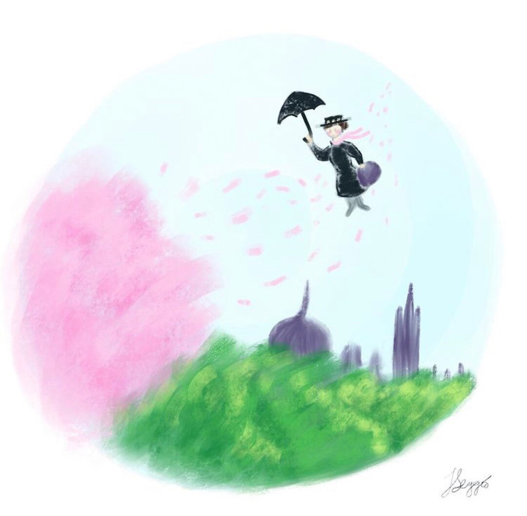Wind es im Osten Mary Poppins Kunstdruck - Etsy.de