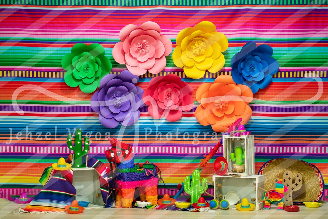 Fiesta Digital Backdrop | Cake Smash Background | Mexico | Taco Party ...