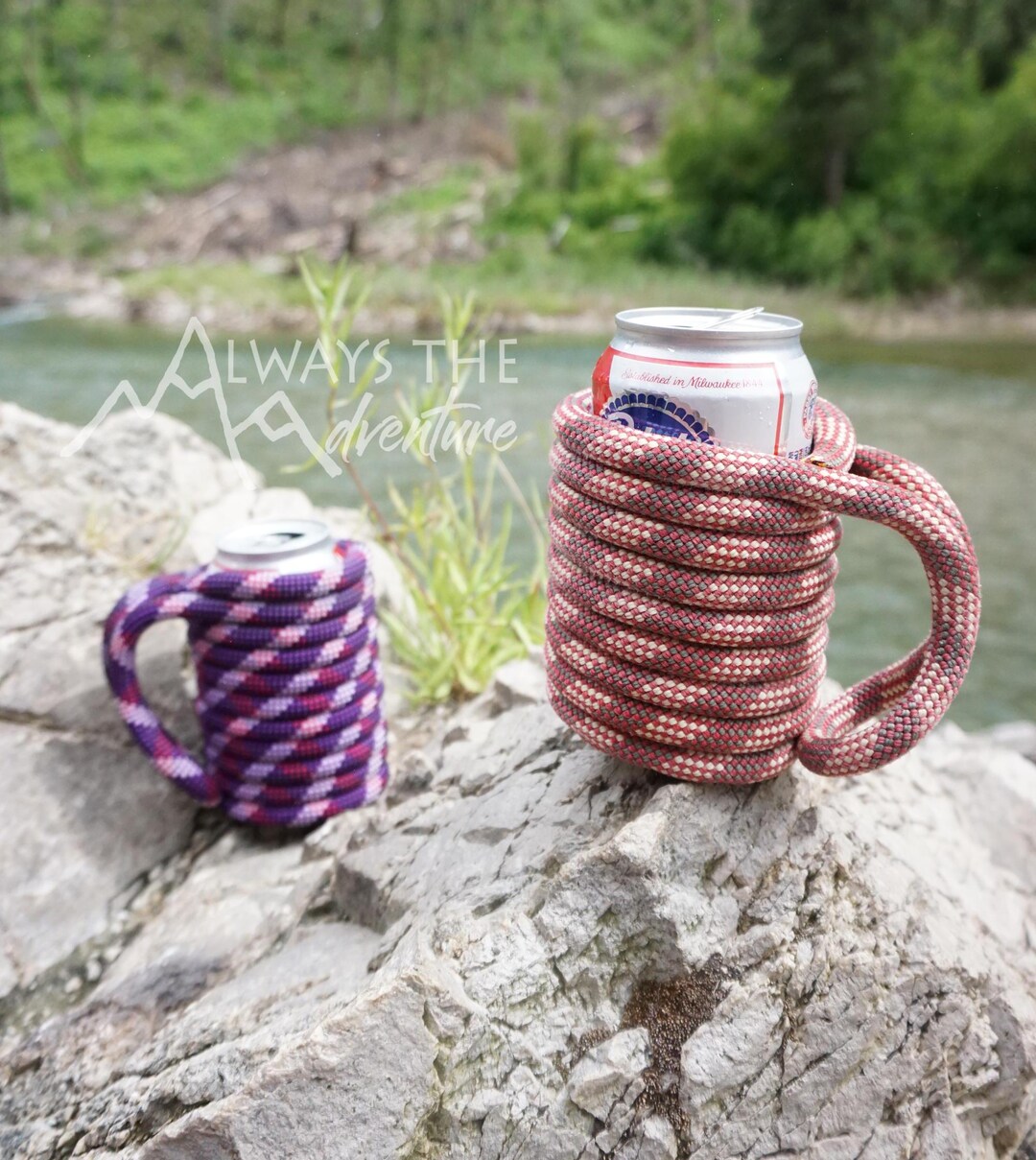 Recycled Rock Climbing Rope Can Cozy - Upcycled Drinkware - Etsy