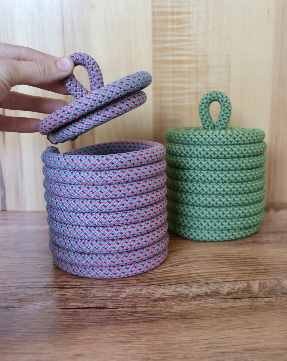 Recycled Rock Climbing Rope Caddies - Homewares & Storage - Etsy