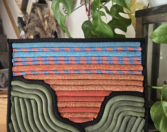 Recycled Climbing Rope Scrap Wall Art - 20" X 16" - Blue Sky - Etsy