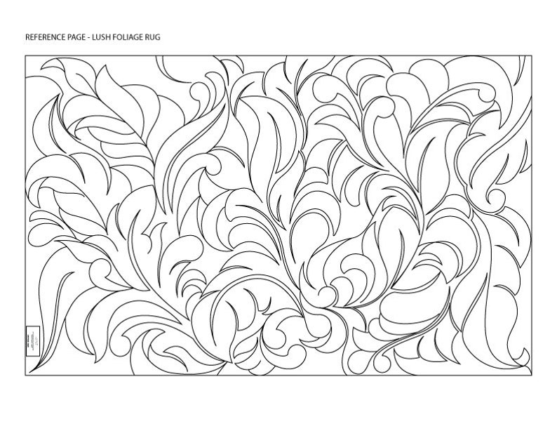 Lush Foliage-rug Hooking DIGITAL PATTERN Multiple Size PDF Files - Etsy