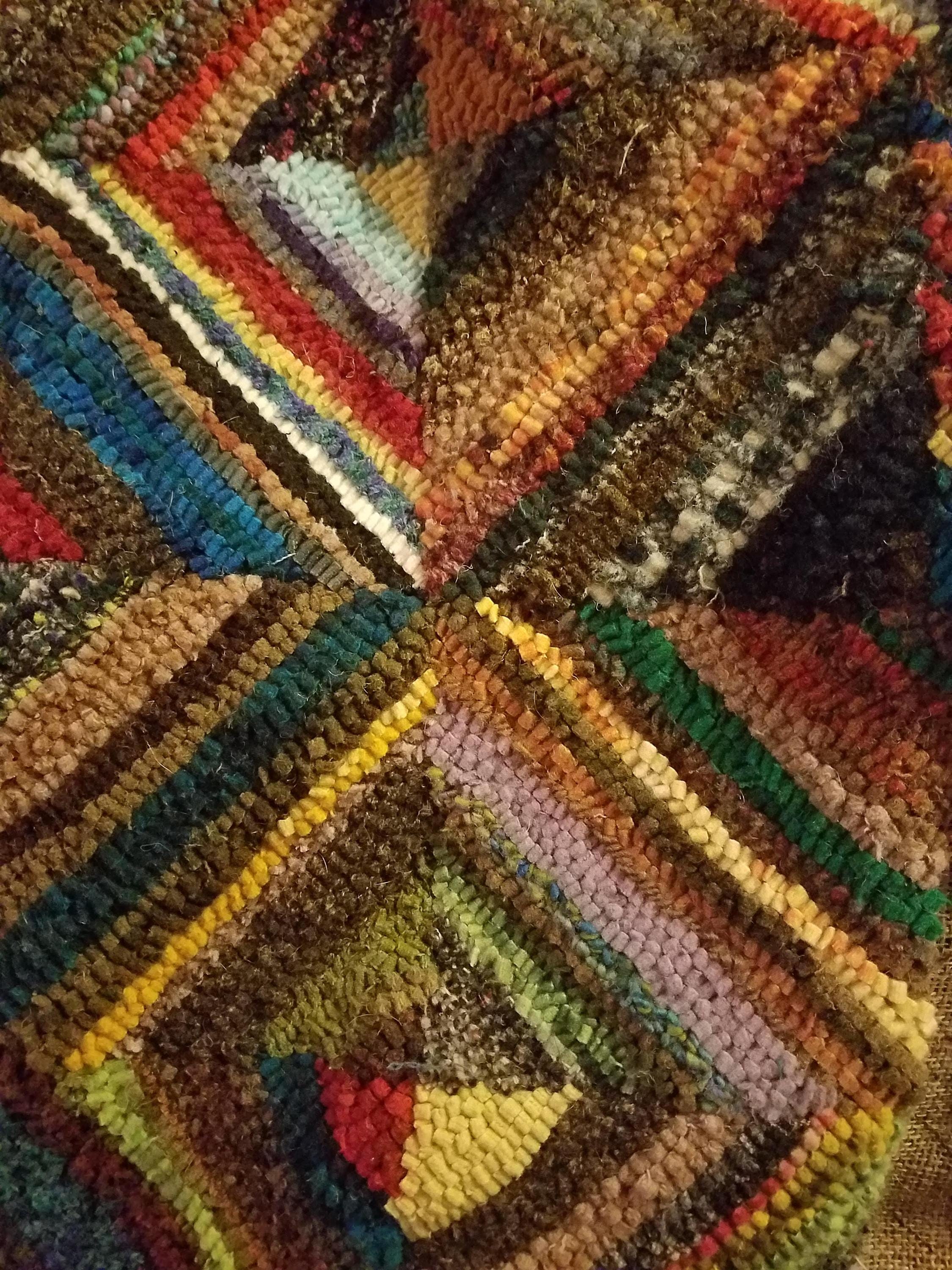 Diagonal Grid Hit or Miss #1 - Rug & Needlework PATTERN on Rug Warp ...