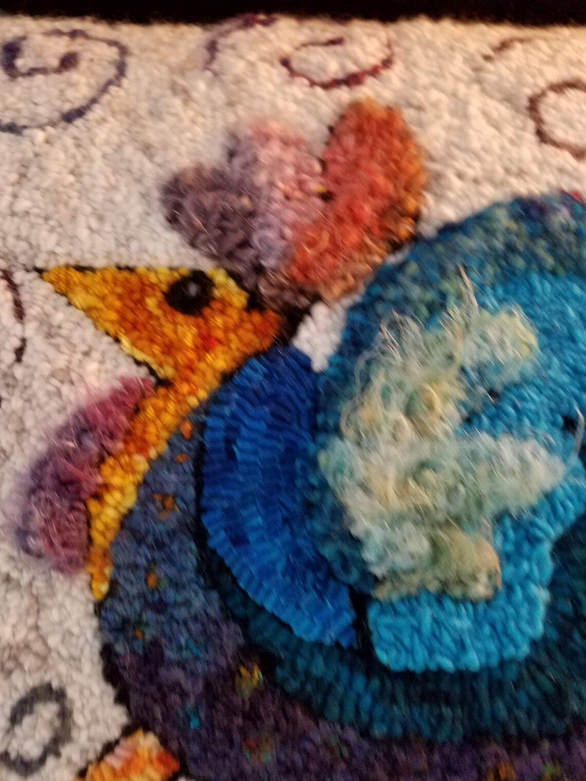 Funky Chicken Rug Hooking PATTERN on Rug Warp / Linen / Burlap / Paper ...