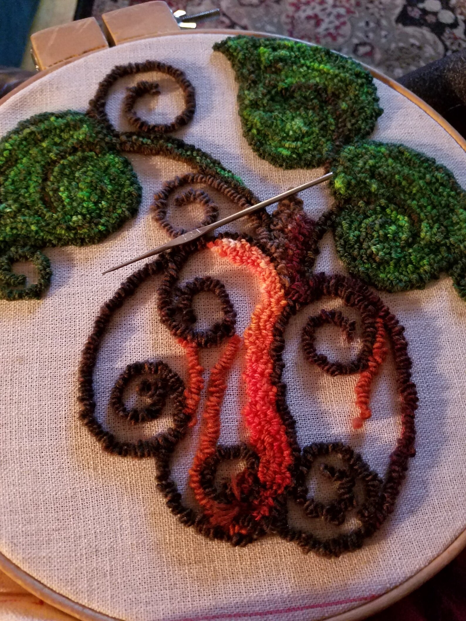 Pretty Pumpkins Motif - Rug Hooking PATTERN on Rug Warp / Linen ...