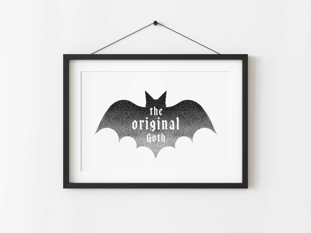 A4 the Original Goth Illustrative Wall Art Print - Fine Art Print - Etsy