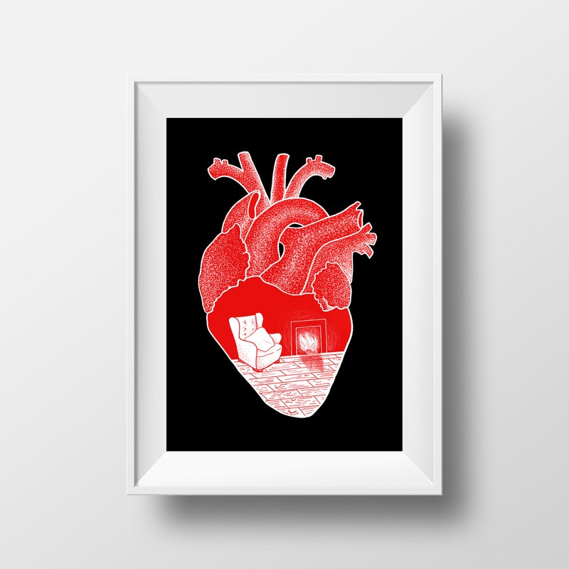Anatomical Heart Print - Etsy