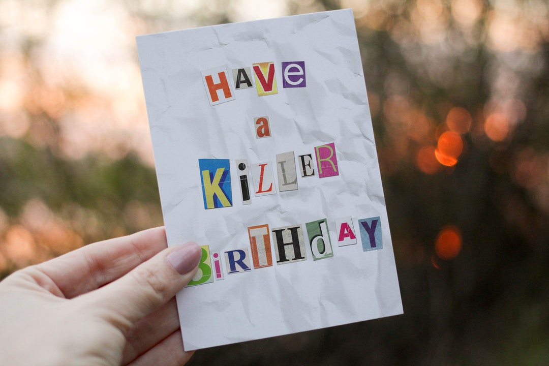 Killer Birthday Funny Birthday Day Card, Horror Movie True Crime Gift ...