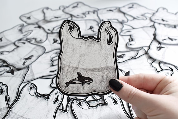 Trapped Die Cut Stickers Plastic Pollution Awareness Eco | Etsy