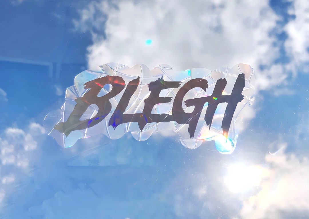 Blegh Suncatcher Window Decal, Heavy Metal Art, Goth Gift Alternative ...