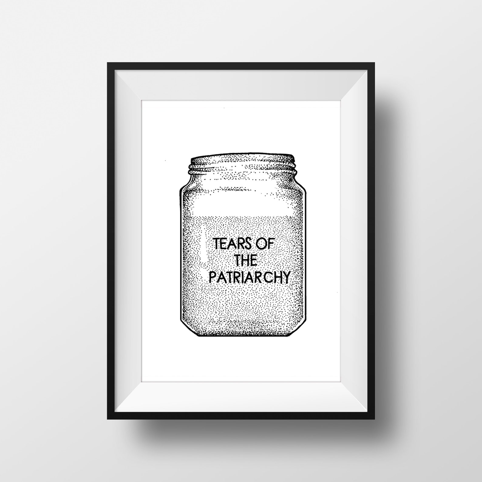 Anti-patriarchy Print Black and White Feminist Girl Gang - Etsy UK
