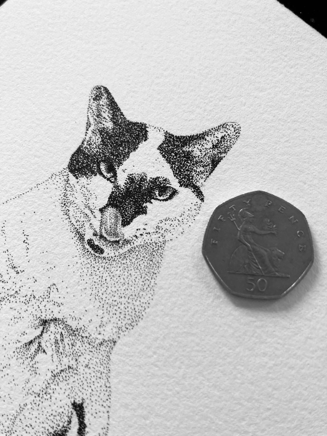 Pet Pointillism Portrait - 100% Handmade Portrait for Your Loved One ...