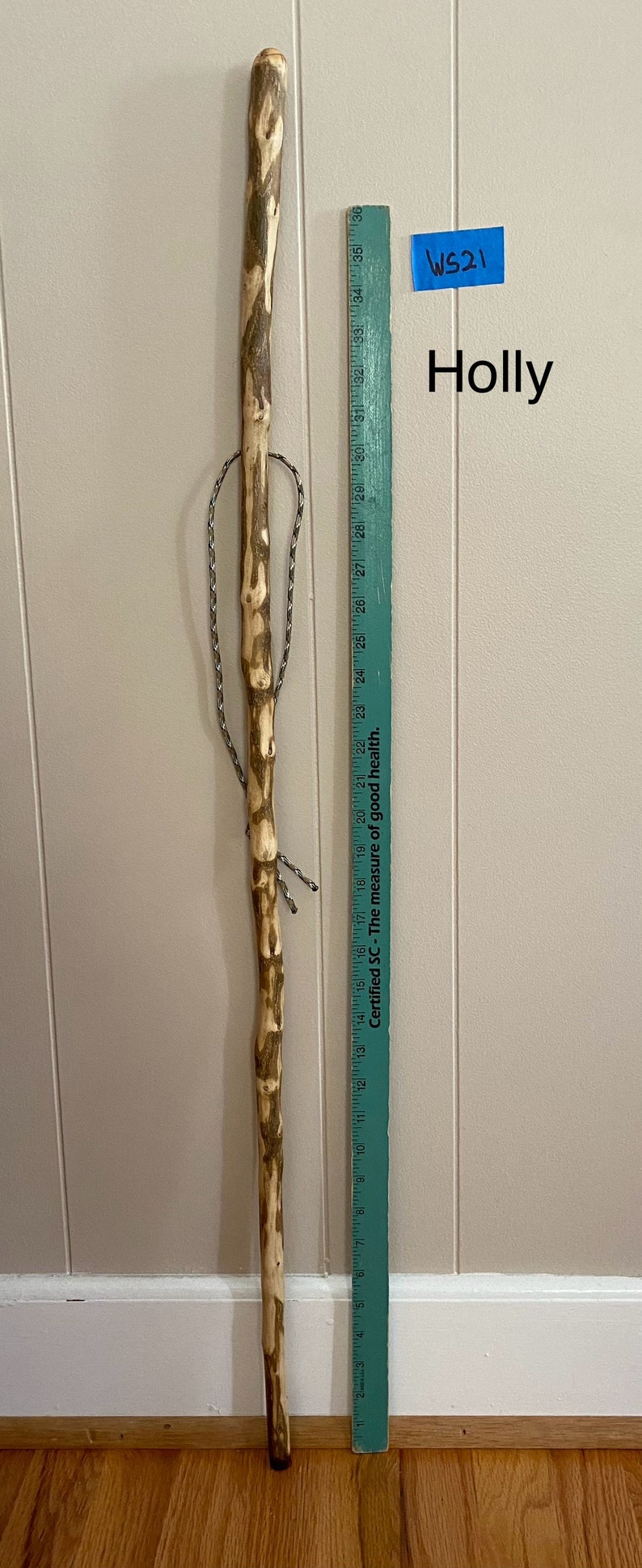 Walking Stick (40") - Made From Salvaged Holly Tree - Etsy