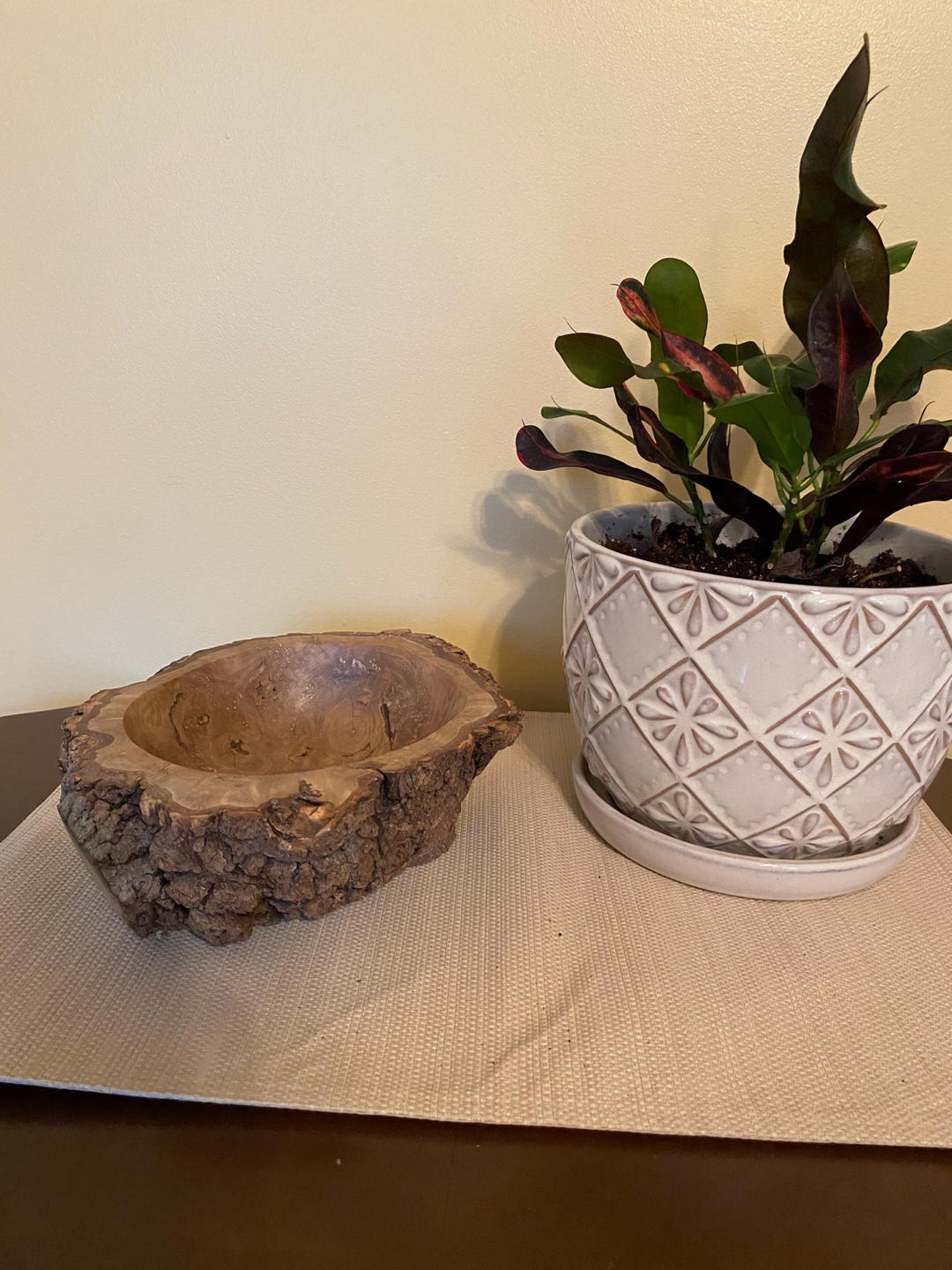 Wooden Tabletop Bowl - Made From Salvaged SC Oak Tree - Etsy