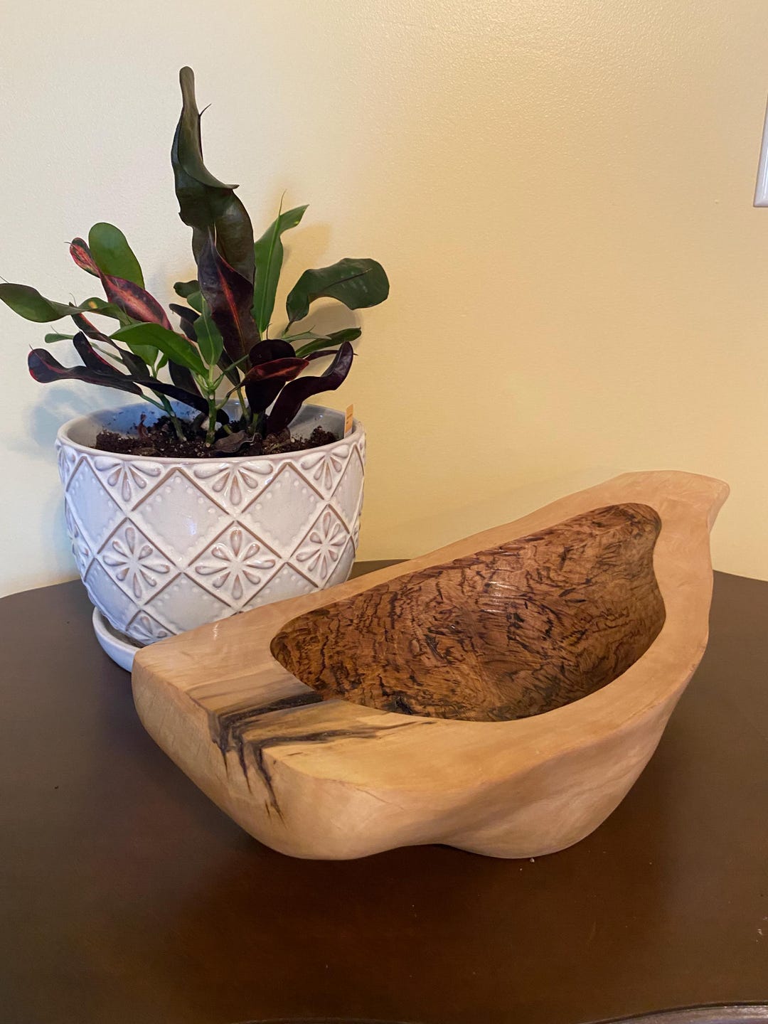 Wooden Tabletop Bowl - Made From Salvaged SC Oak Tree - Etsy