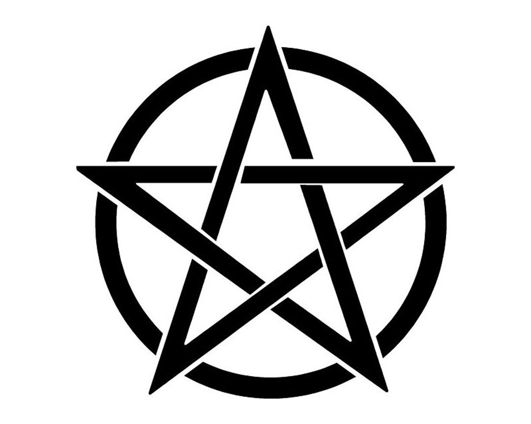 Wiccan Pentacle Satan Pentagram Goddess Triquetra Extensive Viny Colors ...