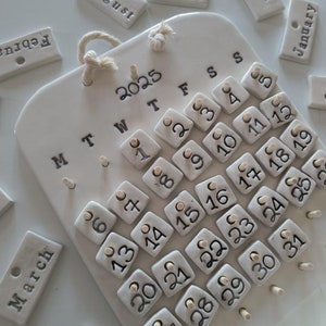 Ceramic Perpetual Wall Calander.new Year Calendar, Unique Monthly ...