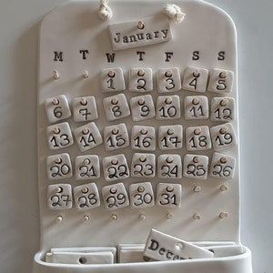 Ceramic Perpetual Wall Calander.new Year Calendar, Unique Monthly ...