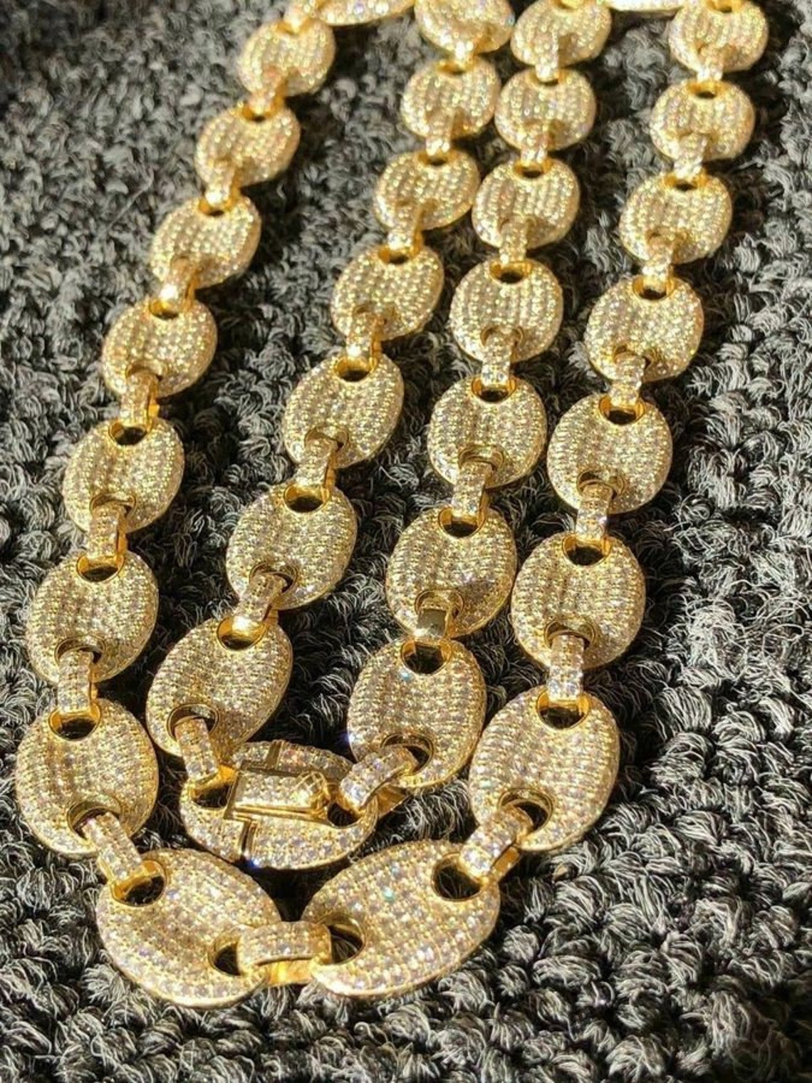 VS1 Quality Moissanite Miami Cuban Gucci Link Chain | 925 Sterling ...