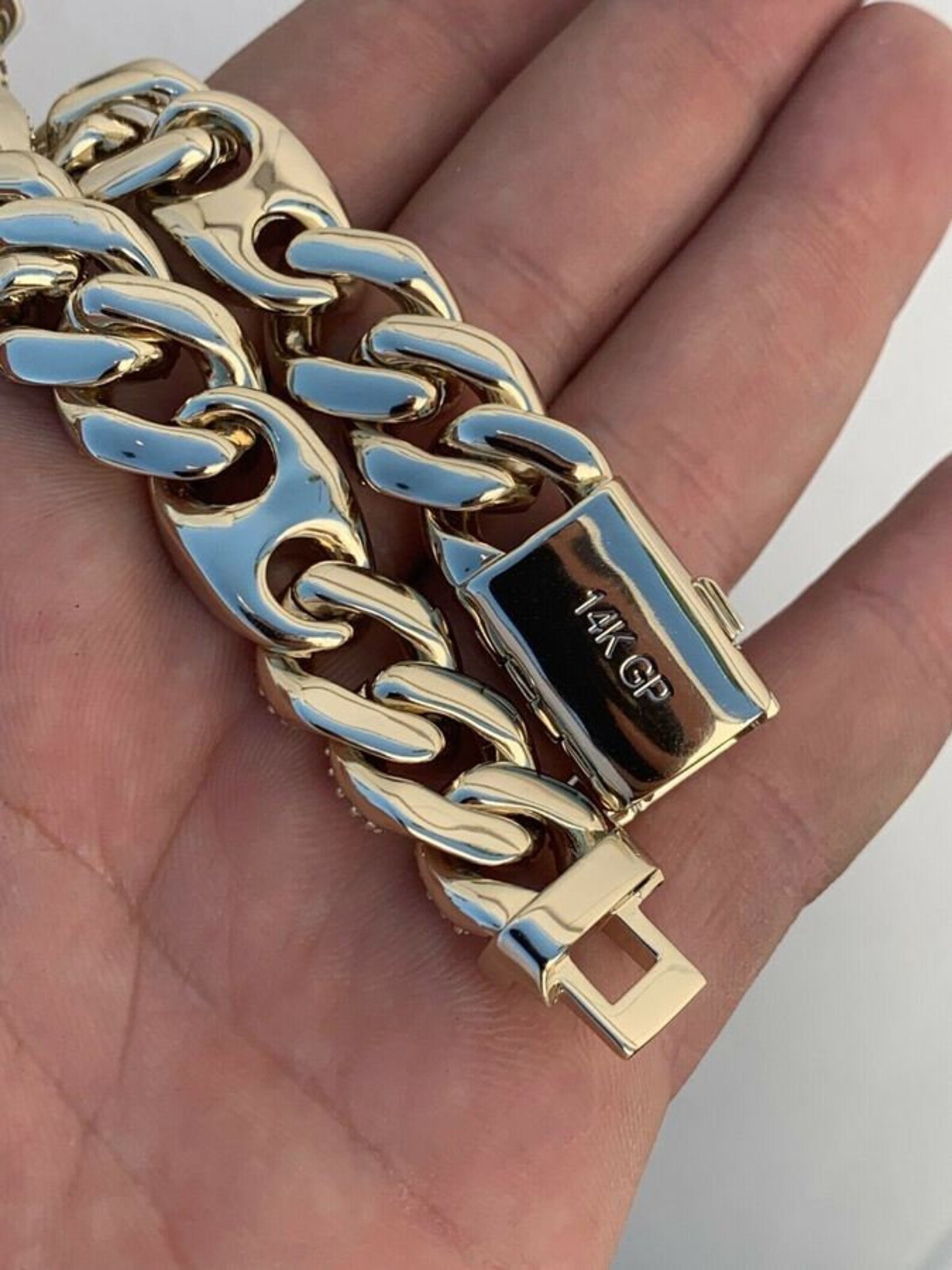 VS1 Quality Moissanite Miami Cuban Gucci Link Chain | 925 Sterling ...
