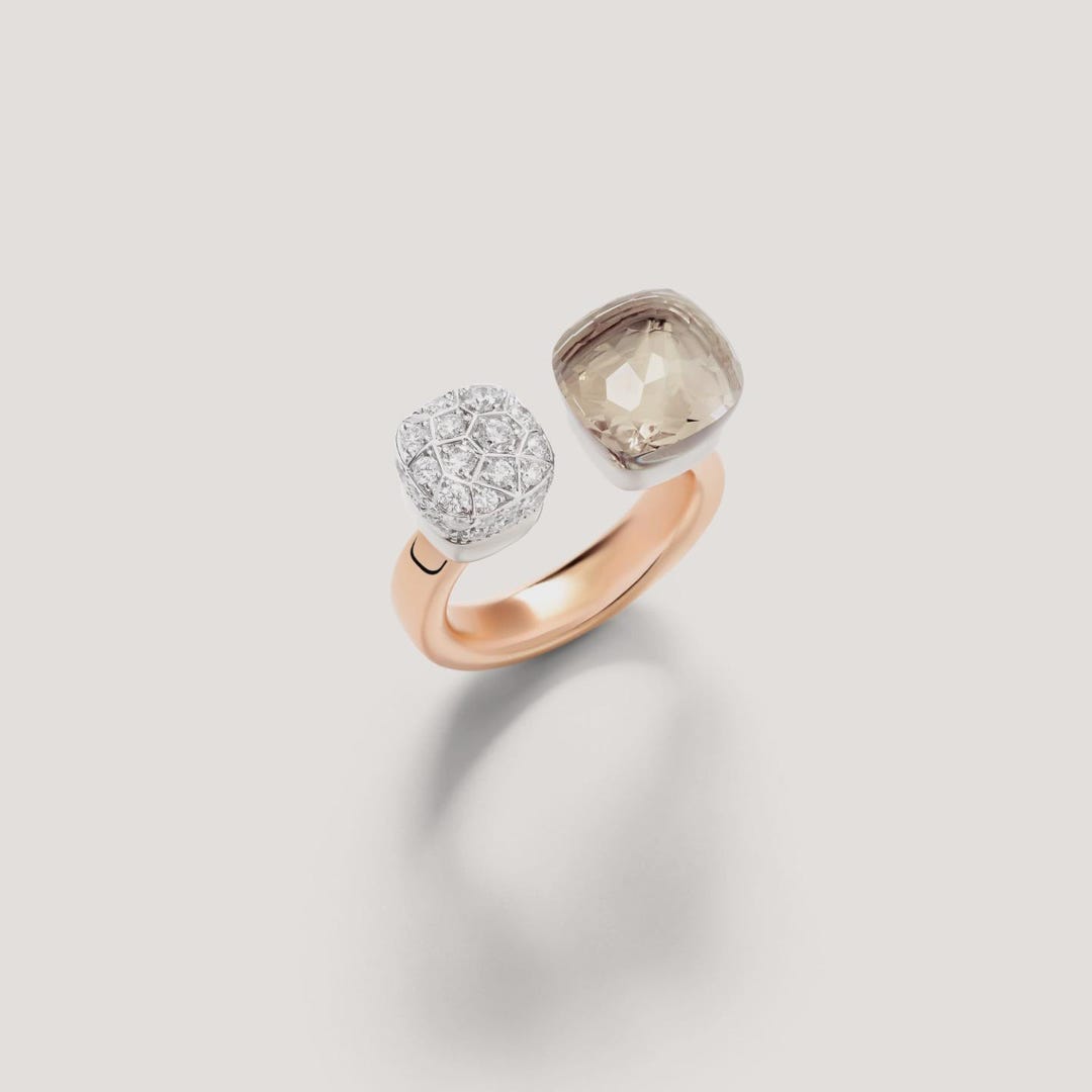 Beautiful Pomellato Nudo Design White Topaz Ring for Her, 925 Sterling ...