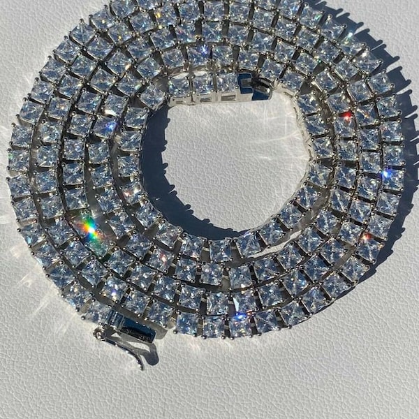 4 Mm Moissanite Tennis Chain - Etsy