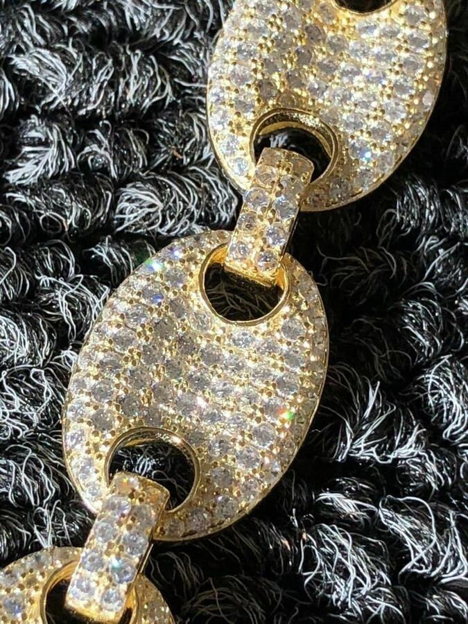 VS1 Quality Moissanite Miami Cuban Gucci Link Chain | 925 Sterling ...