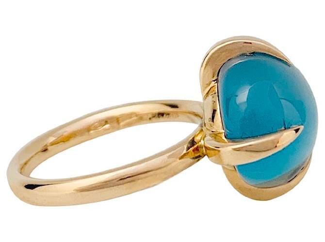 Exquisite Pomellato Design London Blue Topaz Ring for Her, 925 Sterling ...