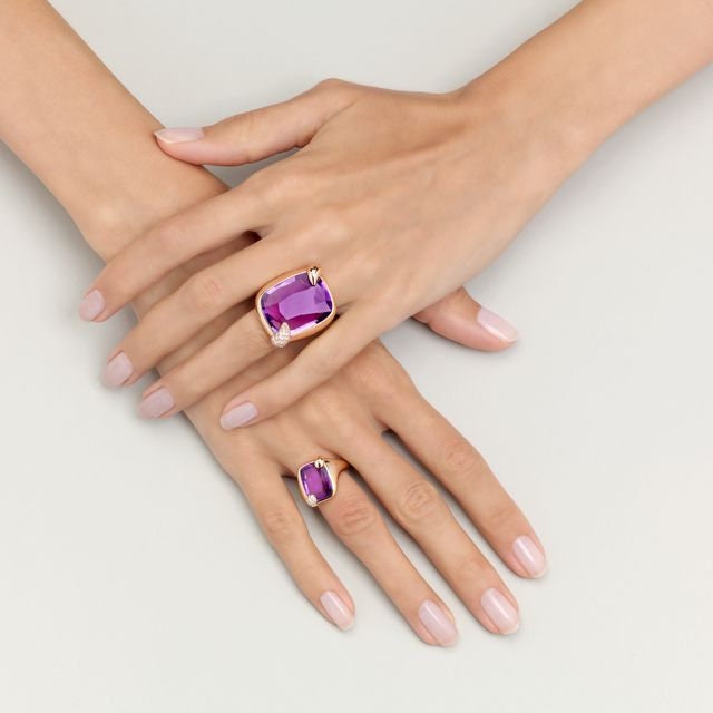 Beautiful Pomellato Design Amethyst Ring 925 Sterling Silver - Etsy