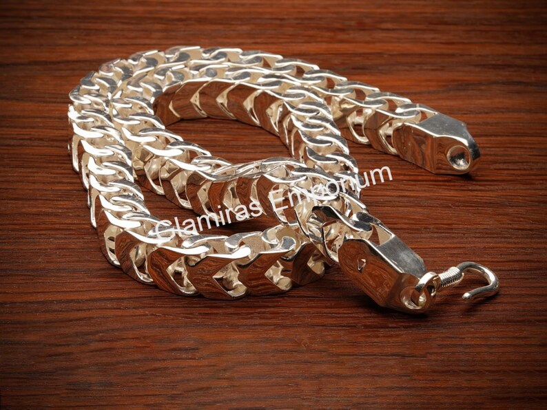 Mens Franco Double Curb Cuban Link Chain Solid 925 Sterling - Etsy