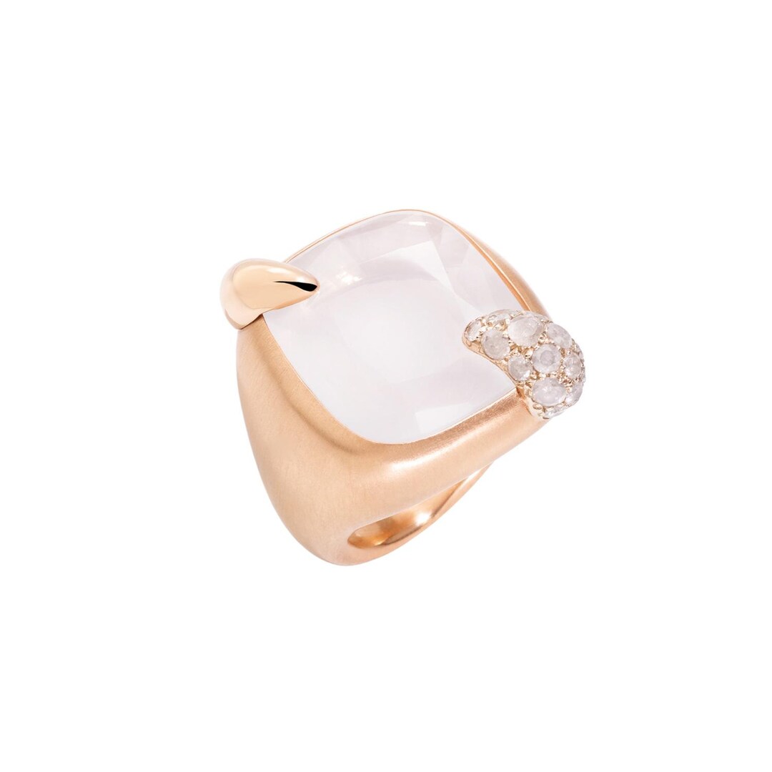 Beautiful Pomellato Design White Quartz Ring for Her, 925 Sterling ...