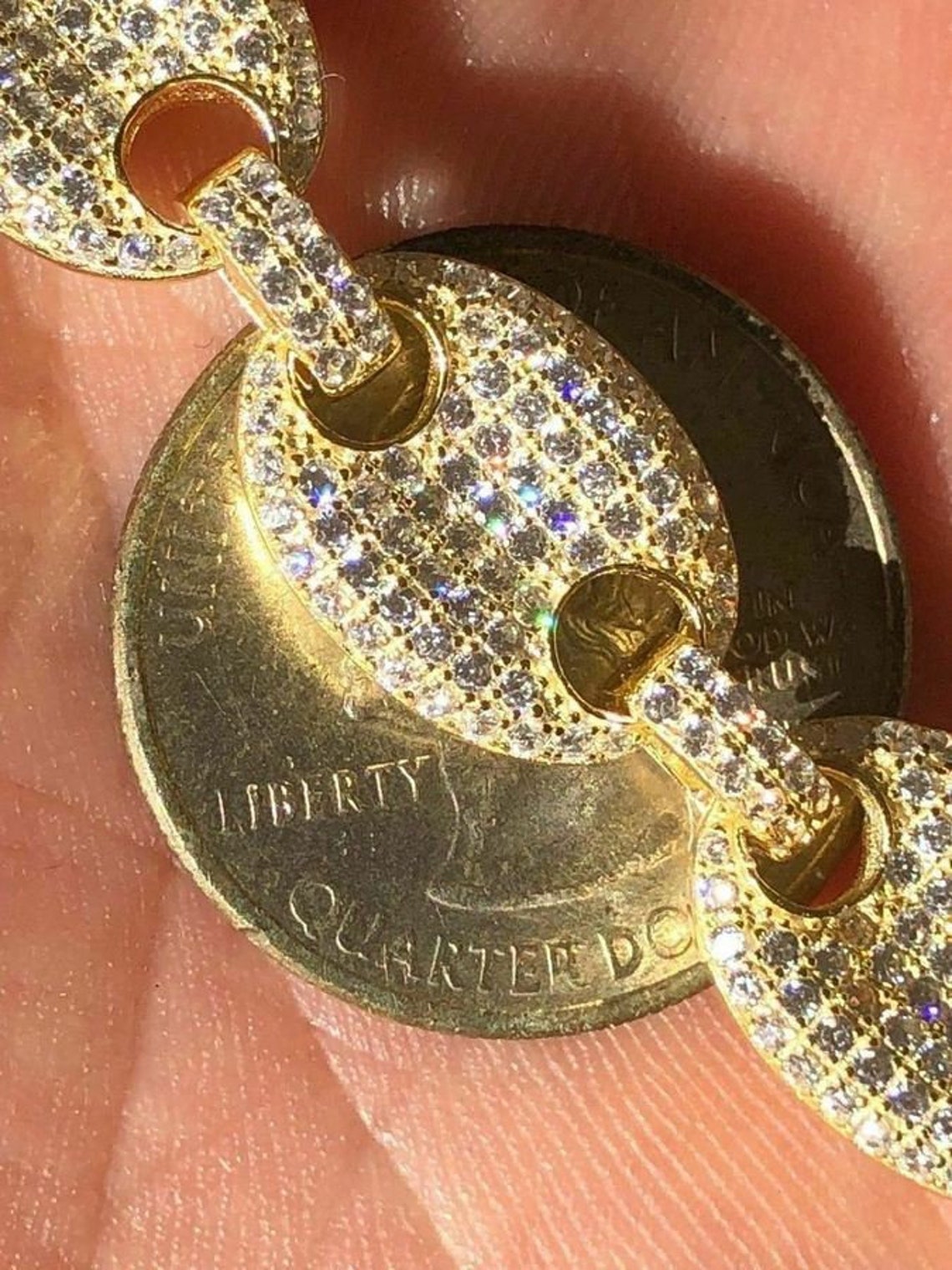 VS1 Quality Moissanite Miami Cuban Gucci Link Chain 925 - Etsy