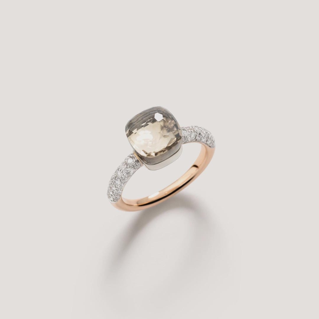 Beautiful Pomellato Nudo Design White Topaz Ring for Her, 92.5 Sterling ...