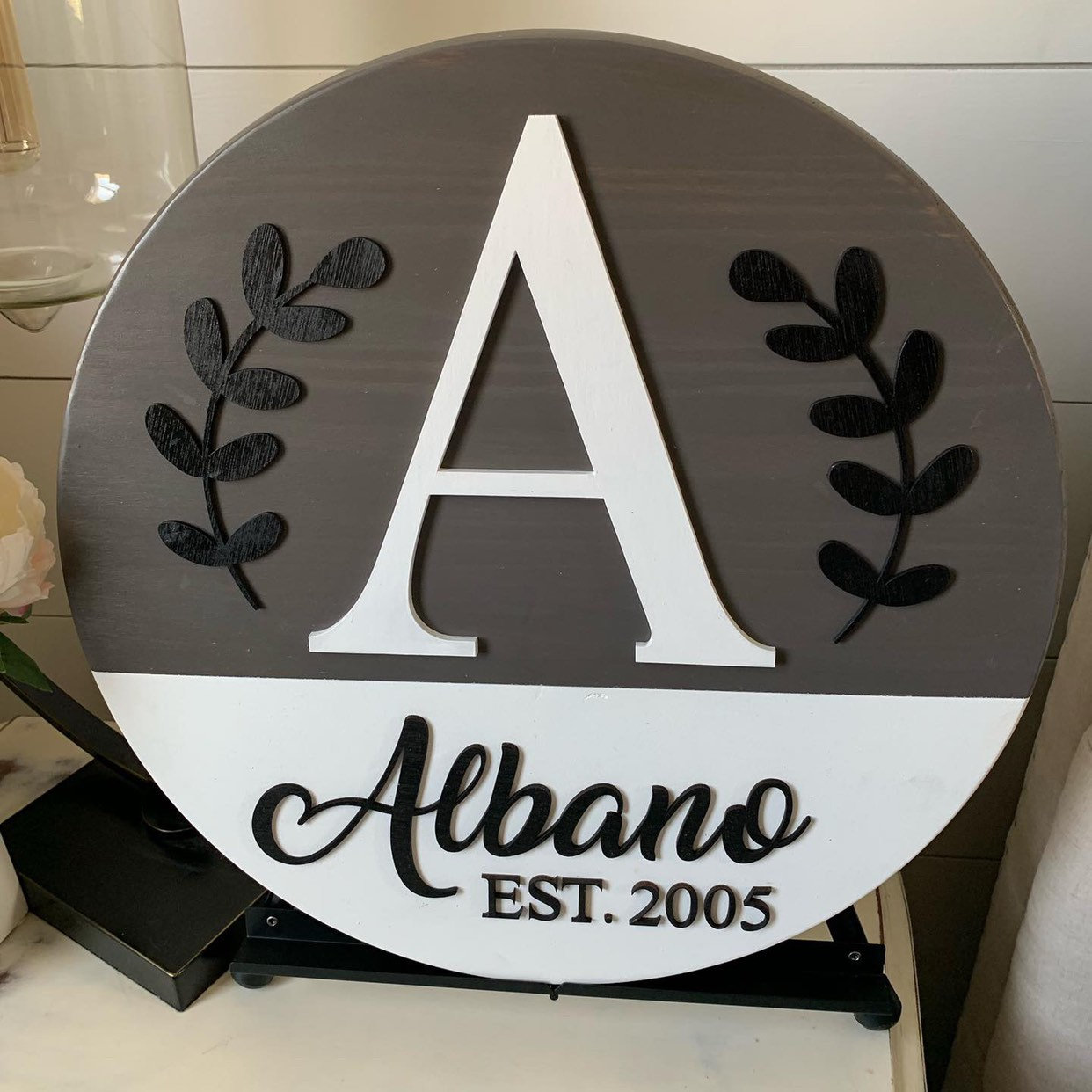 Custom Wood Round Sign Custom Established Sign Custom | Etsy