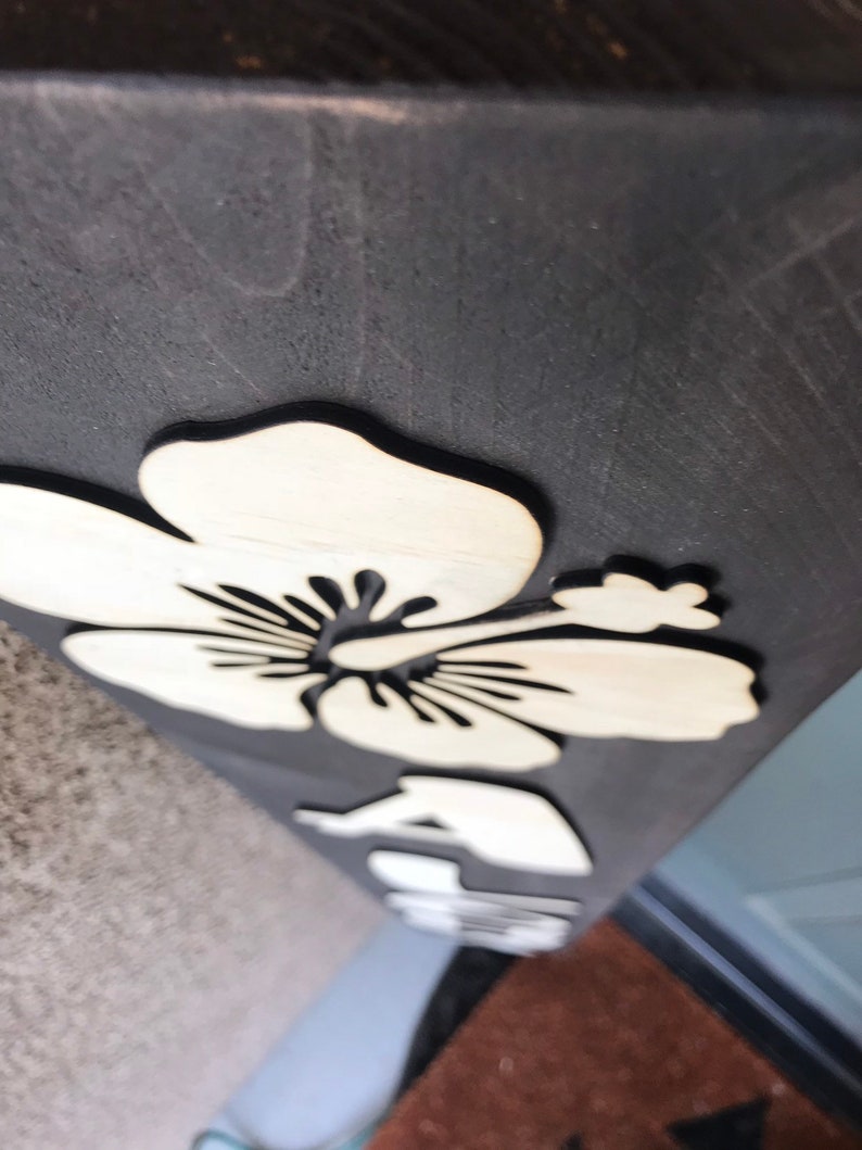 Welcome Sign for Front Porch With 3d Laser Cut Letters | Rustic ...