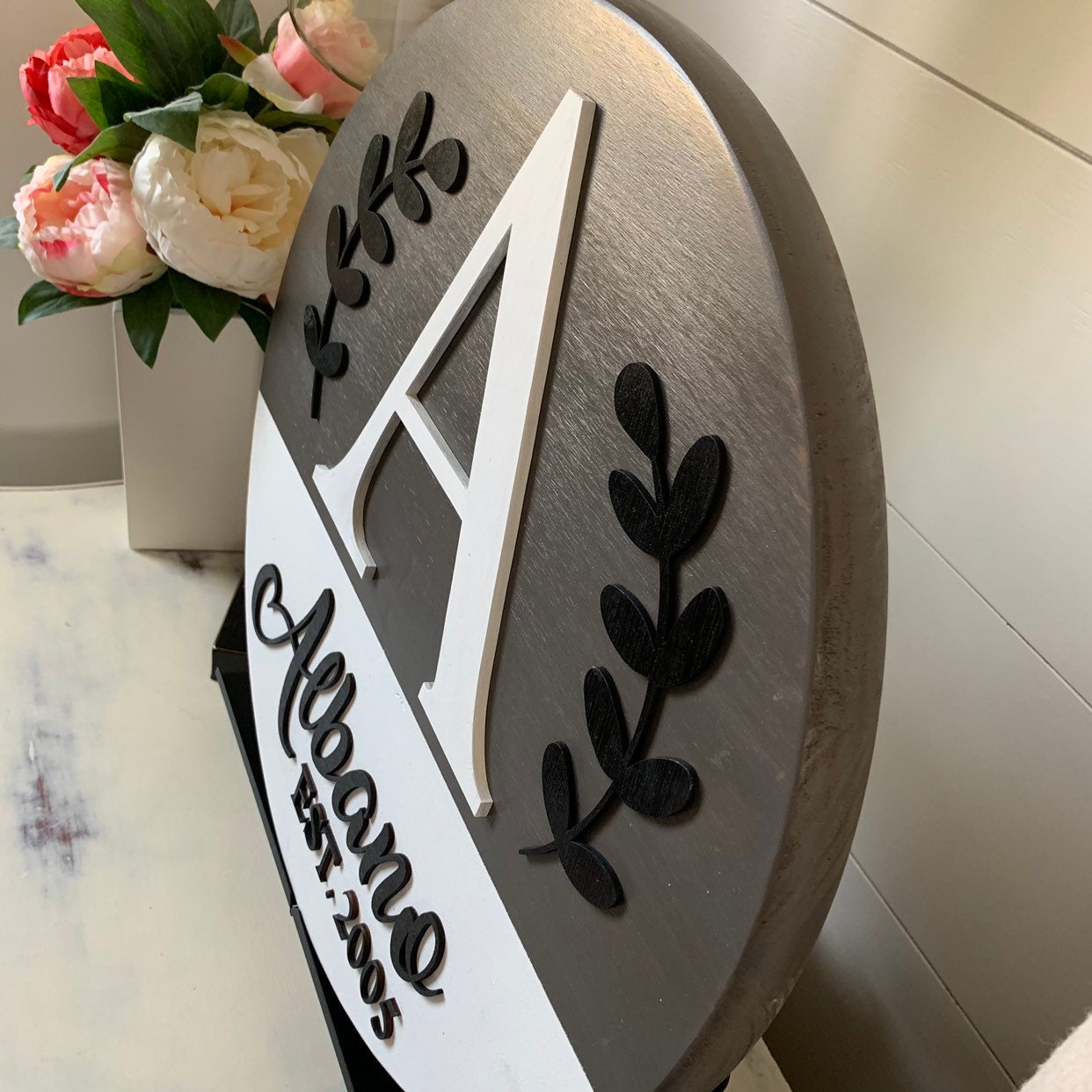 Custom Wood Round Sign Custom Established Sign Custom | Etsy