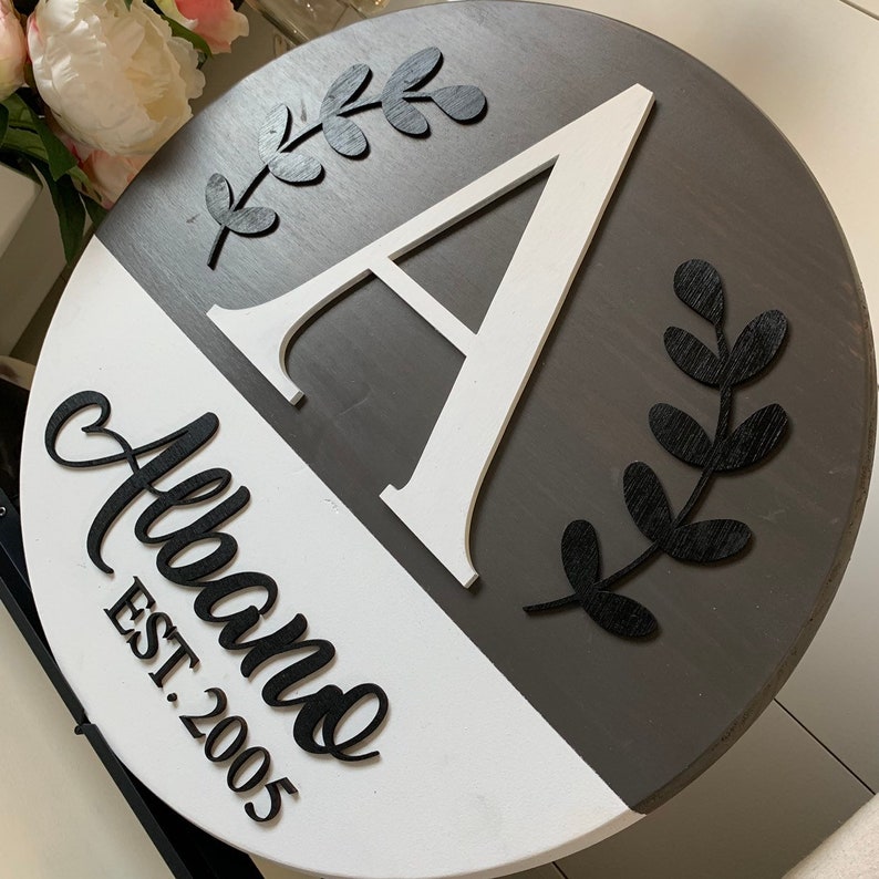 Custom Wood Round Sign Custom Established Sign custom - Etsy