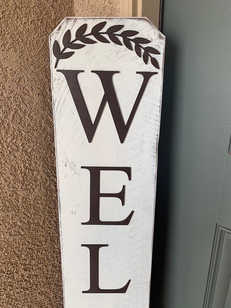 Welcome Sign for Front Porch With 3d Laser Cut Letters - Etsy