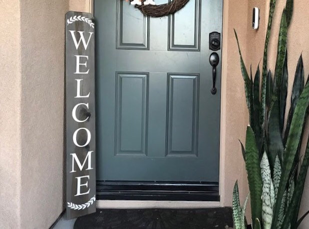Welcome Sign for Front Porch With 3d Laser Cut Letters and | Etsy