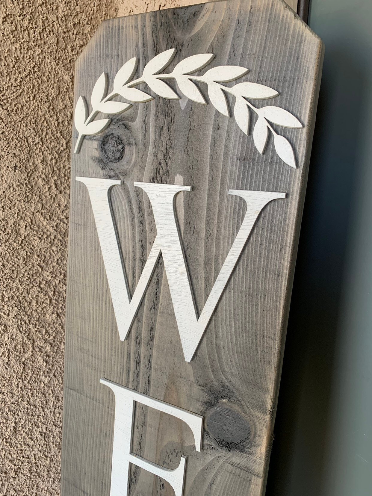 Welcome Sign for Front Porch With 3d Laser Cut Letters and | Etsy