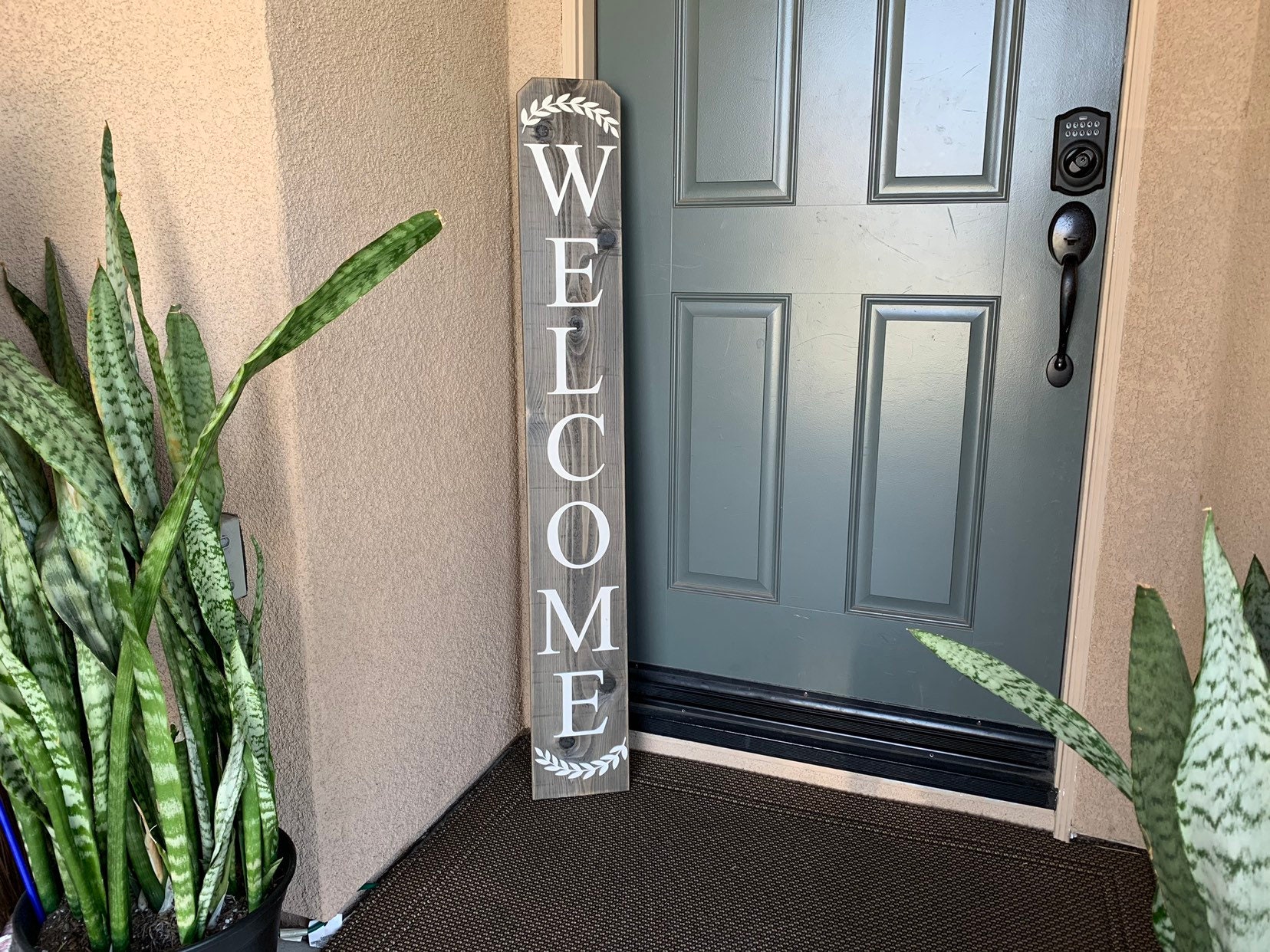 Welcome Sign for Front Porch With 3d Laser Cut Letters and | Etsy