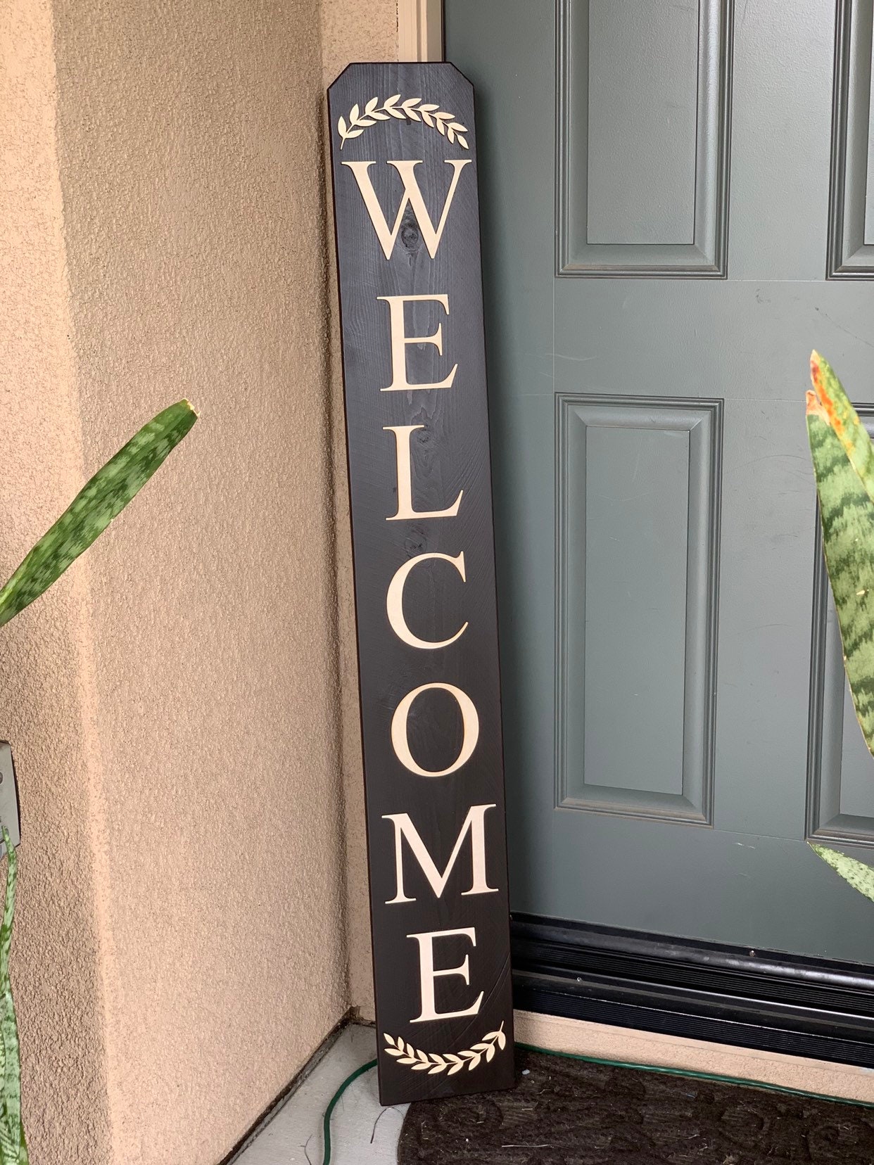 Welcome Sign for Front Porch With 3d Laser Cut Letters and | Etsy