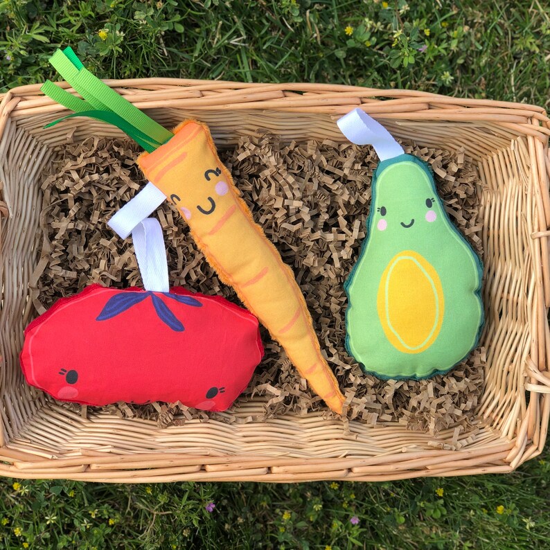 Fruit & Veggie Baby Plush Toys | Plush Baby Gym Toy | Vegetable Toy ...