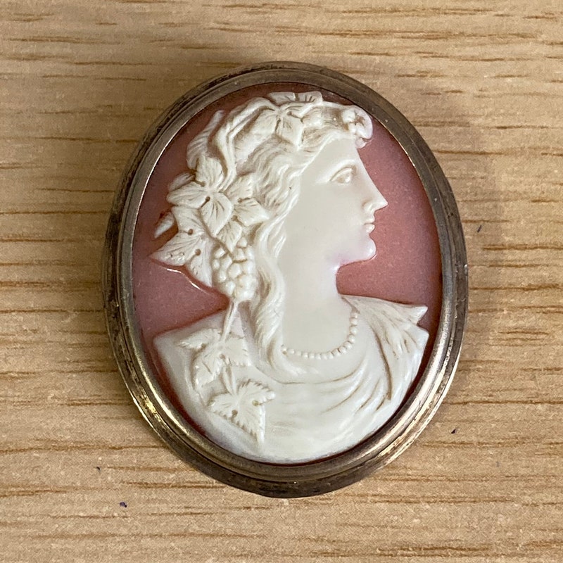 Vintage Cameo Brooch - Etsy