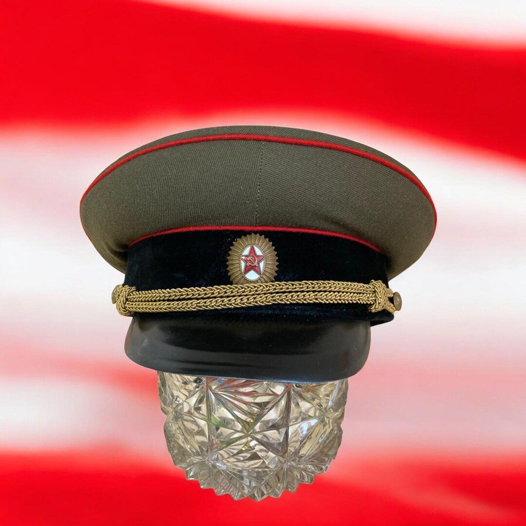 Soviet Army Officer Parade Visor Cap USSR Era, Size 55, Army Visor Cap ...